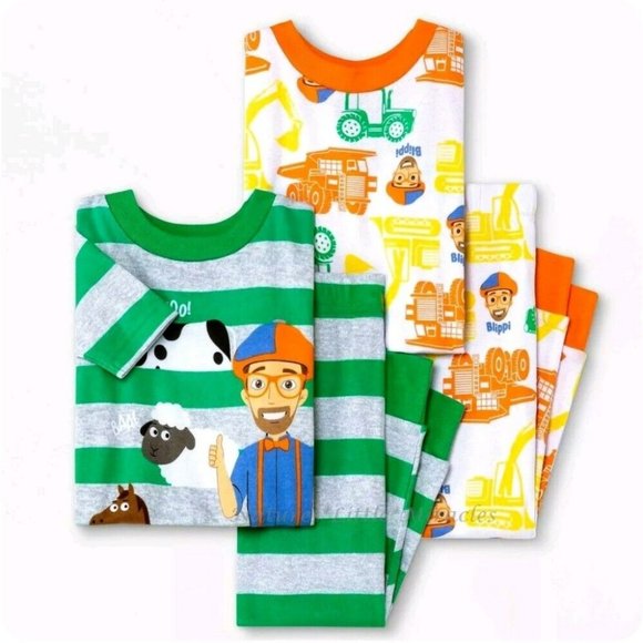 Blippi | Pajamas | Blippi Pajamas Boys Toddler Size 4t Cotton 4 Piece ...